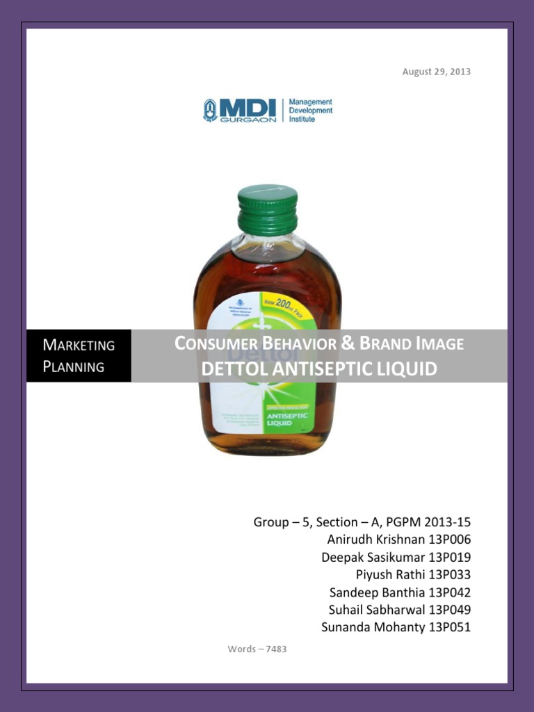 Marketing Project Dettol | PDF | Brand | Consumer Behaviour