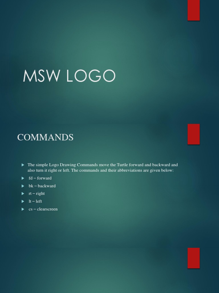 MSW LOGO.pptx | Computer Programming | Areas Of Computer Science