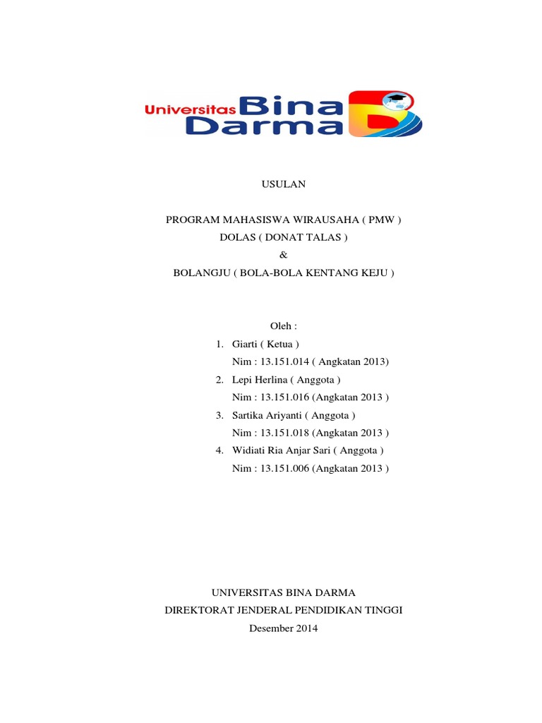 Proposal Donat Talas | PDF