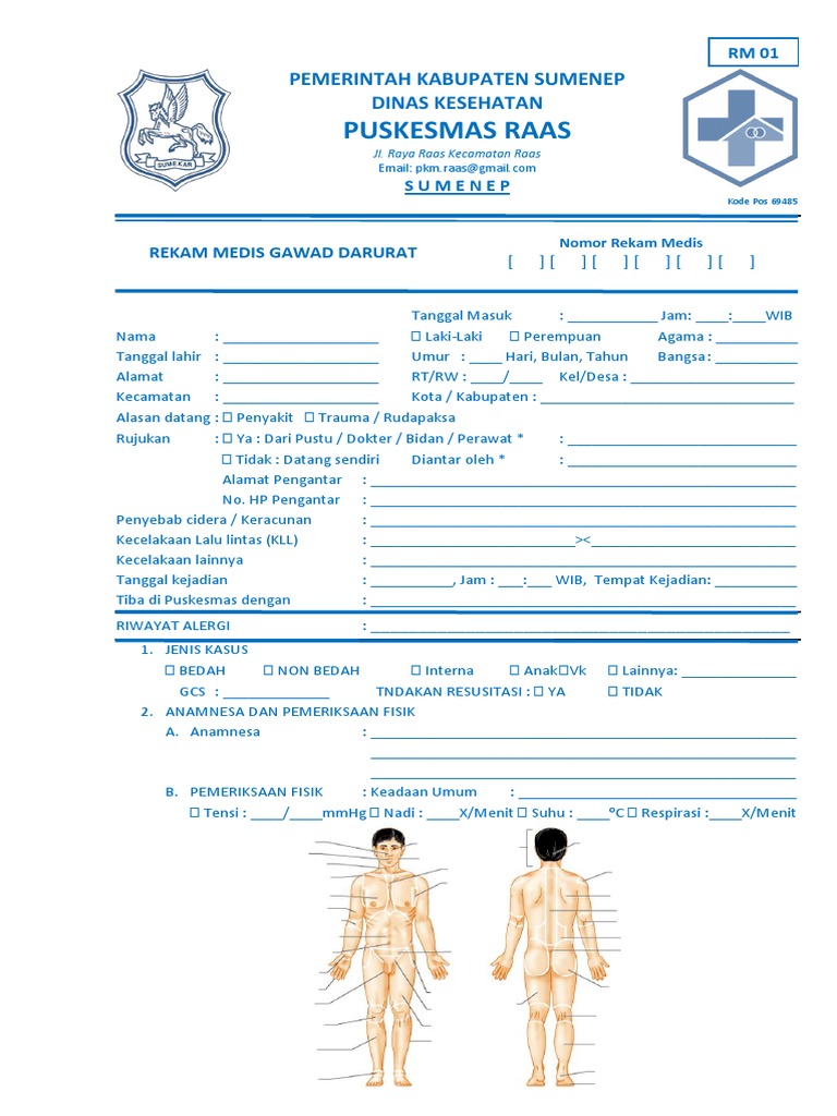 Contoh Rekam Medis Pasien Rawat Inap | PDF