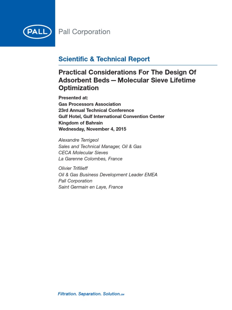 Scientific & Technical Report | Download Free PDF | Adsorption | Zeolite