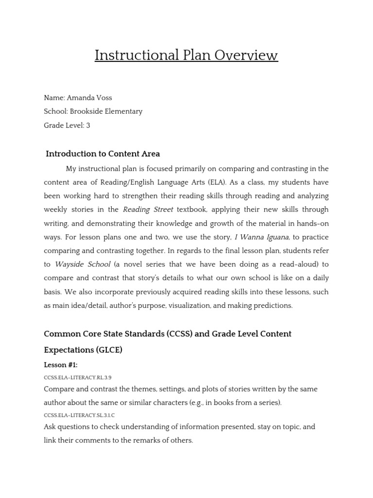 Full Instructional Plan | PDF | Educational Assessment | Critical Thinking