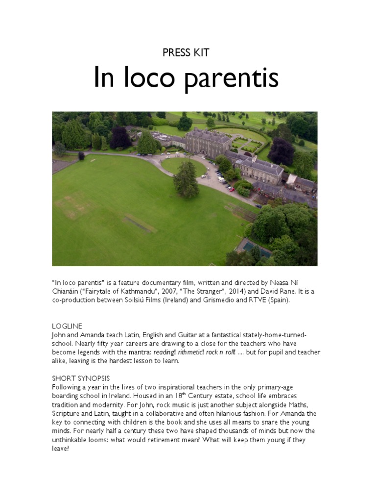 In Loco Parentis - Press Kit - March | PDF | Intimate Relationships