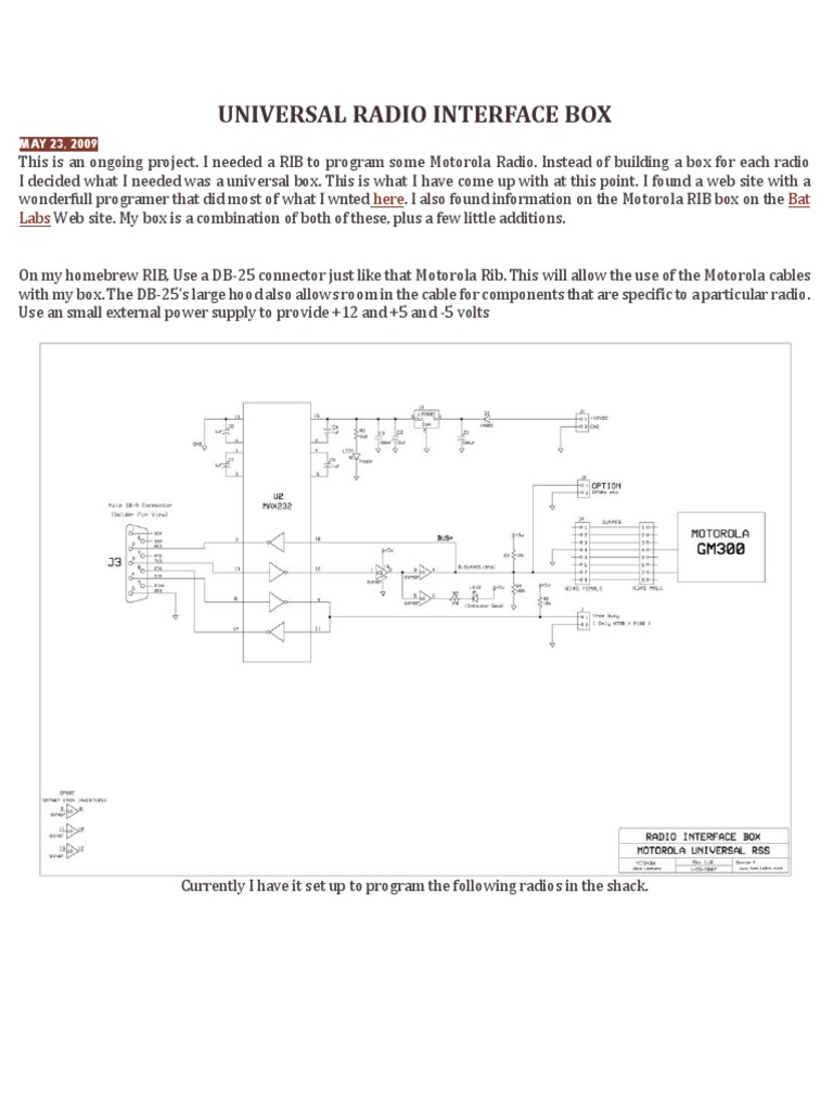 Universal Radio Interface Box | PDF | Computers | Technology & Engineering