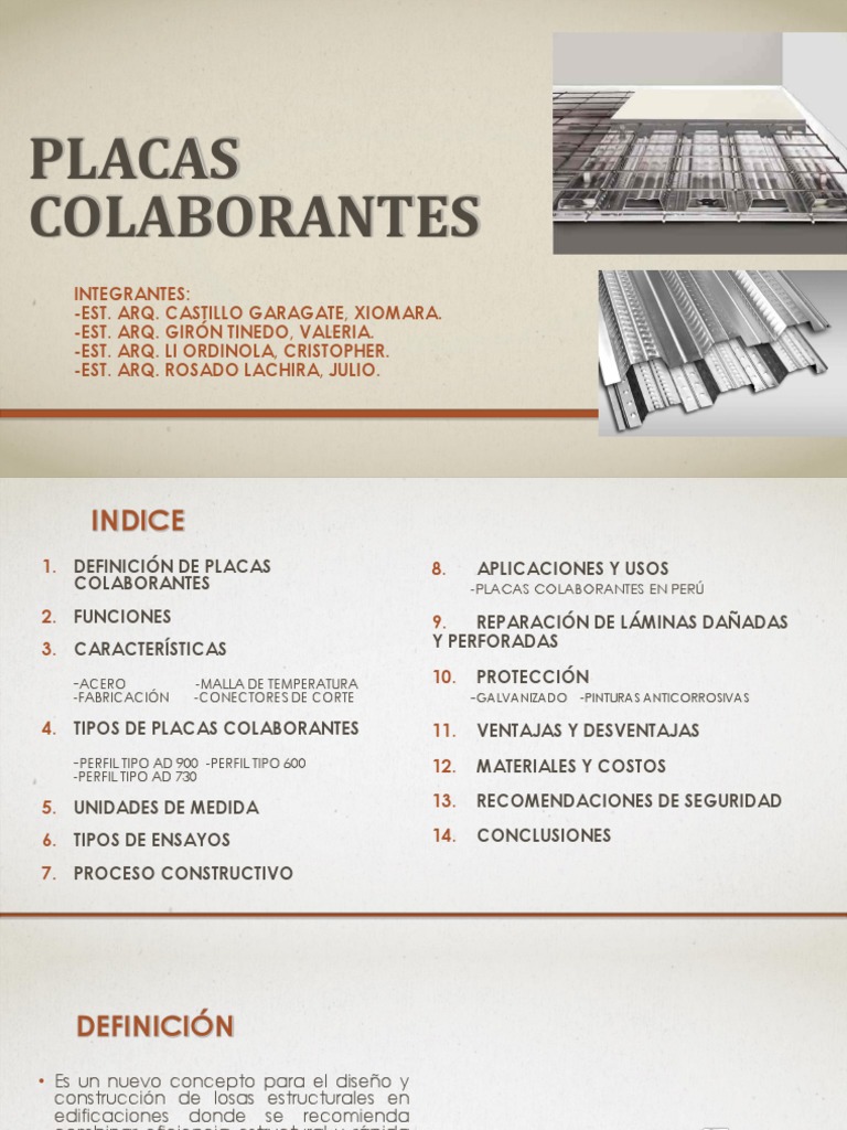 Placas Colaborantes | PDF | Acero | Hormigón