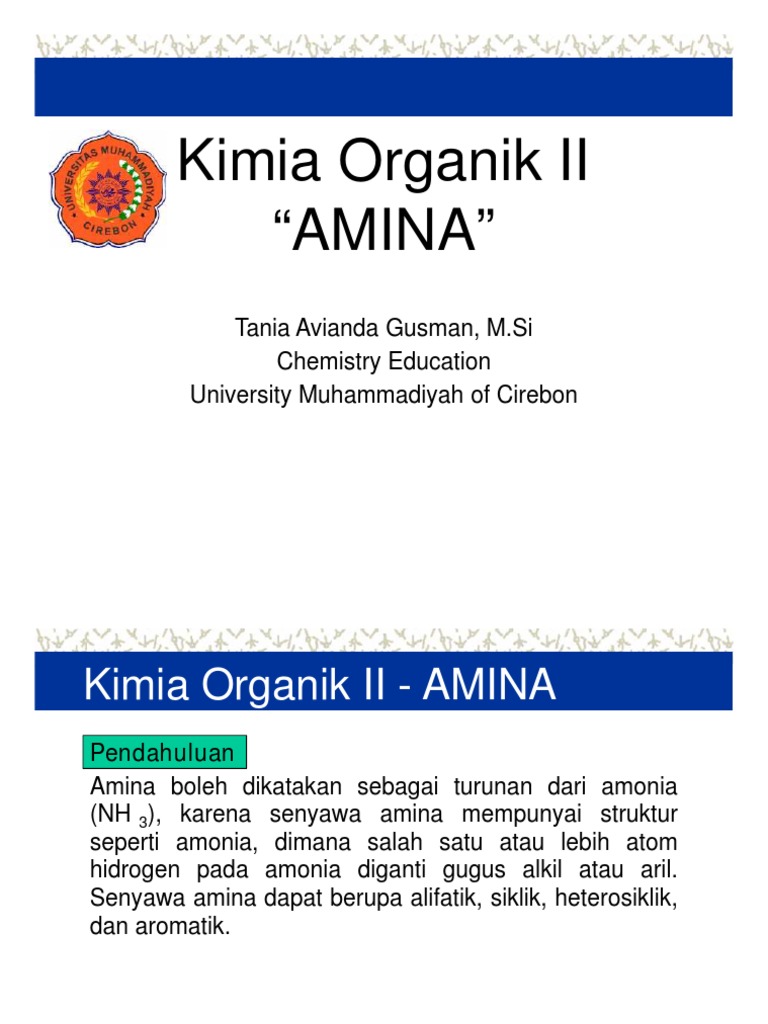 Struktur dan Klasifikasi Amina | PDF | Sains & Matematika