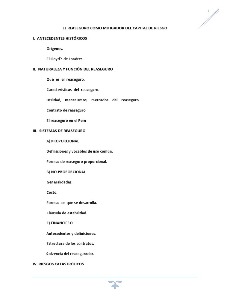 Contrato de Reaseguro y su Función | PDF | Reaseguro | Seguro