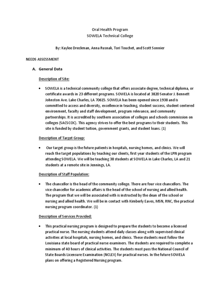 Community Project 1 | PDF | Oral Hygiene | Dentistry