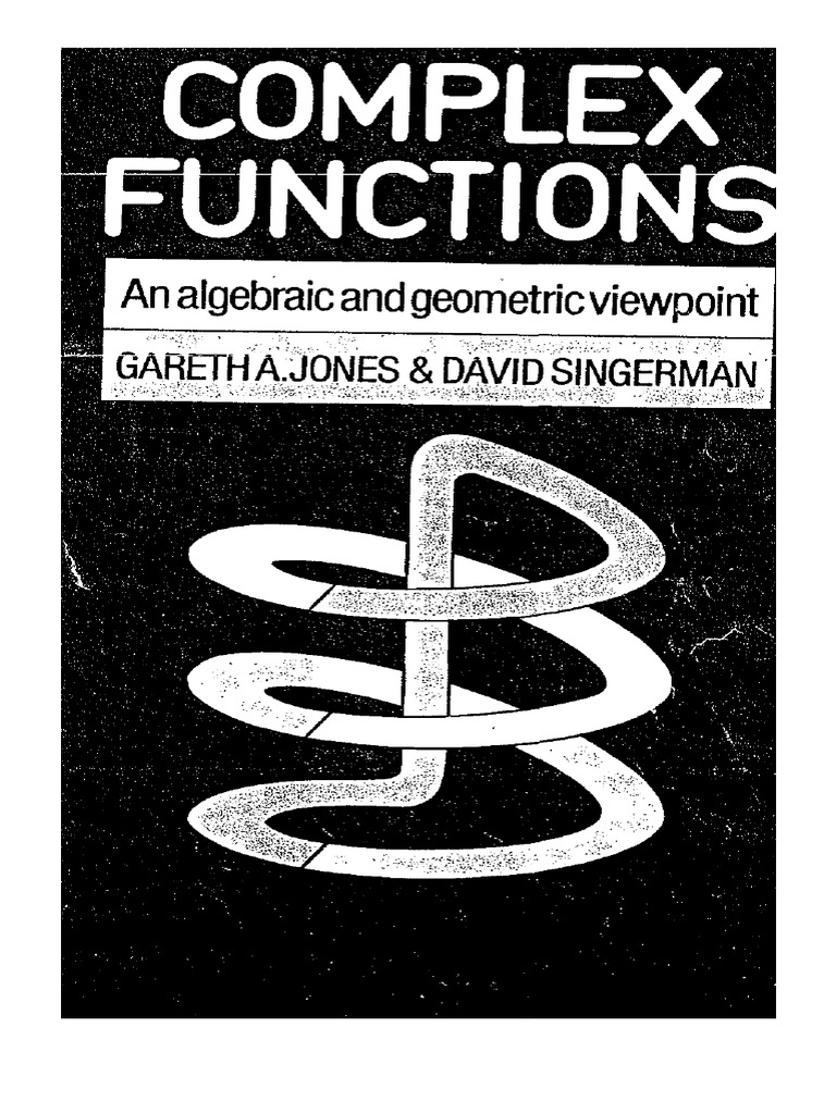 Gareth A. Jones, David Singerman-Complex Functions - An Algebraic and ...