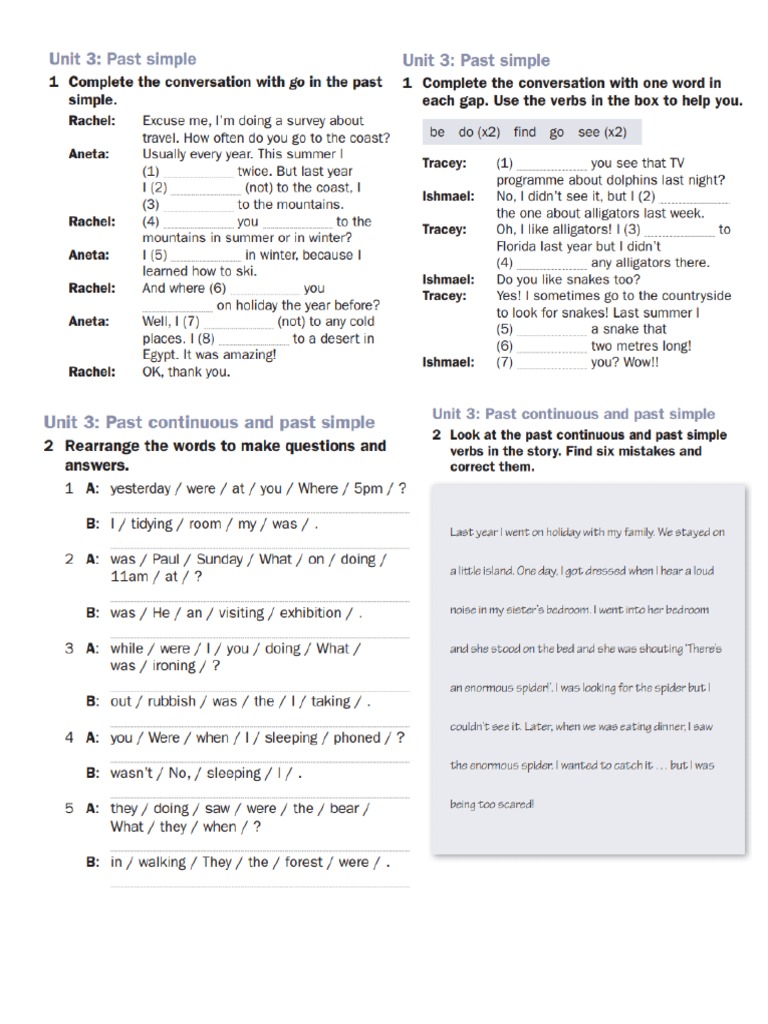 Unit 3 'Grammar Review' | PDF