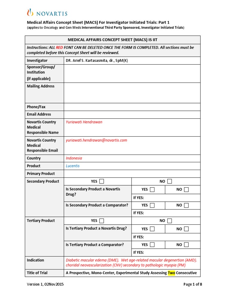 Medical Affairs Concept Sheet - MACS - For Investigator Initiated ...