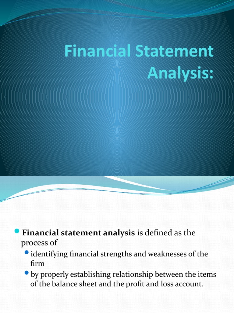 Financial Statement Analysis | PDF | Business | Financial Statement ...