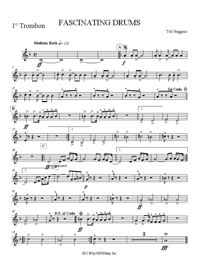 Fascinating Drums - 1° Trombon BB PDF | PDF