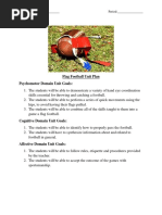 Football Skills Rubric | PDF | Teams | Games Of Physical Skill