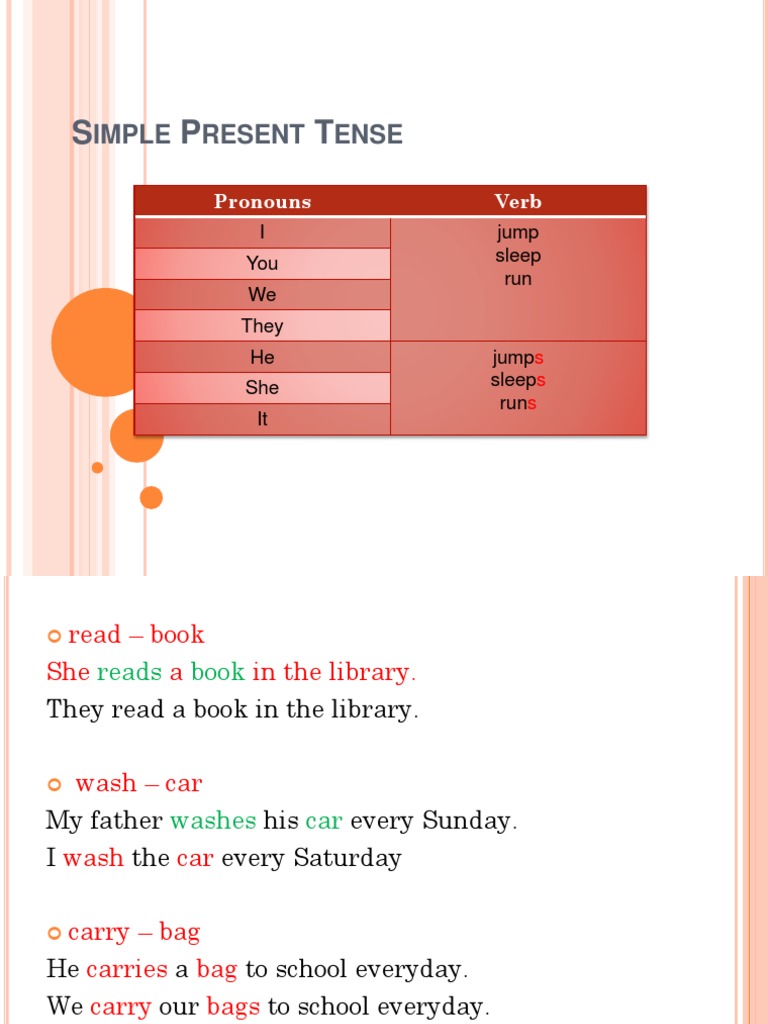 Simple Present Tense Y4 | PDF | Language Arts & Discipline