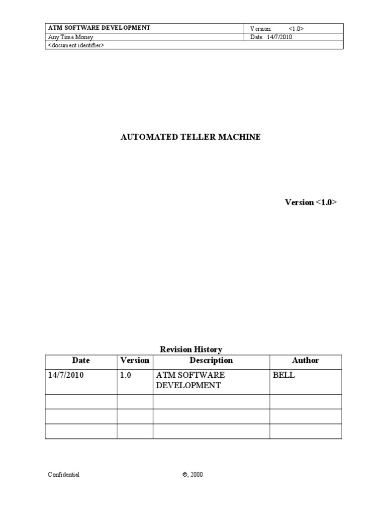 Automated Teller Machine - Vision | PDF | Automated Teller Machine ...