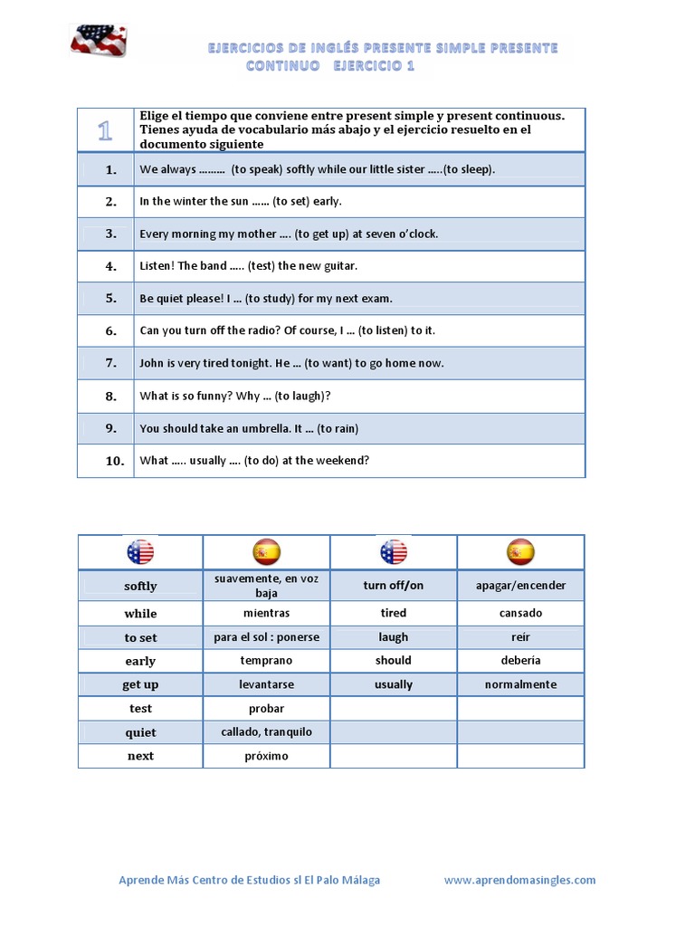 Present Simple Present Continuous Ejercicios Resueltos 1 PDF | PDF | Entertainment (General)