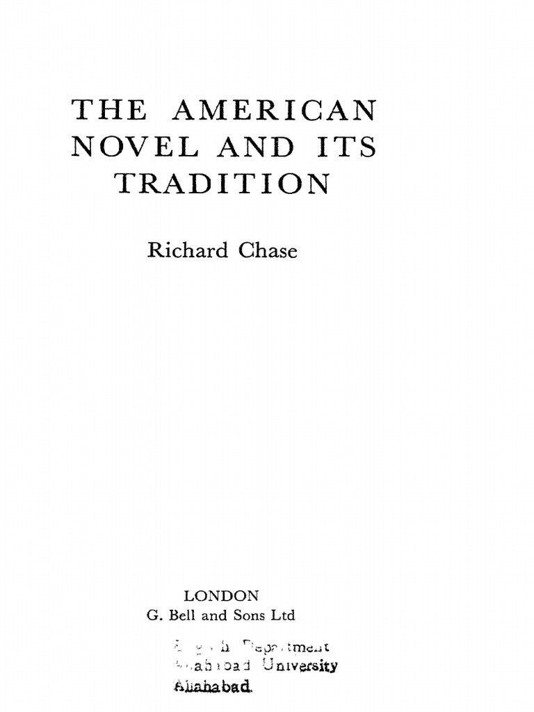 The American Novel and Its Tradition | PDF