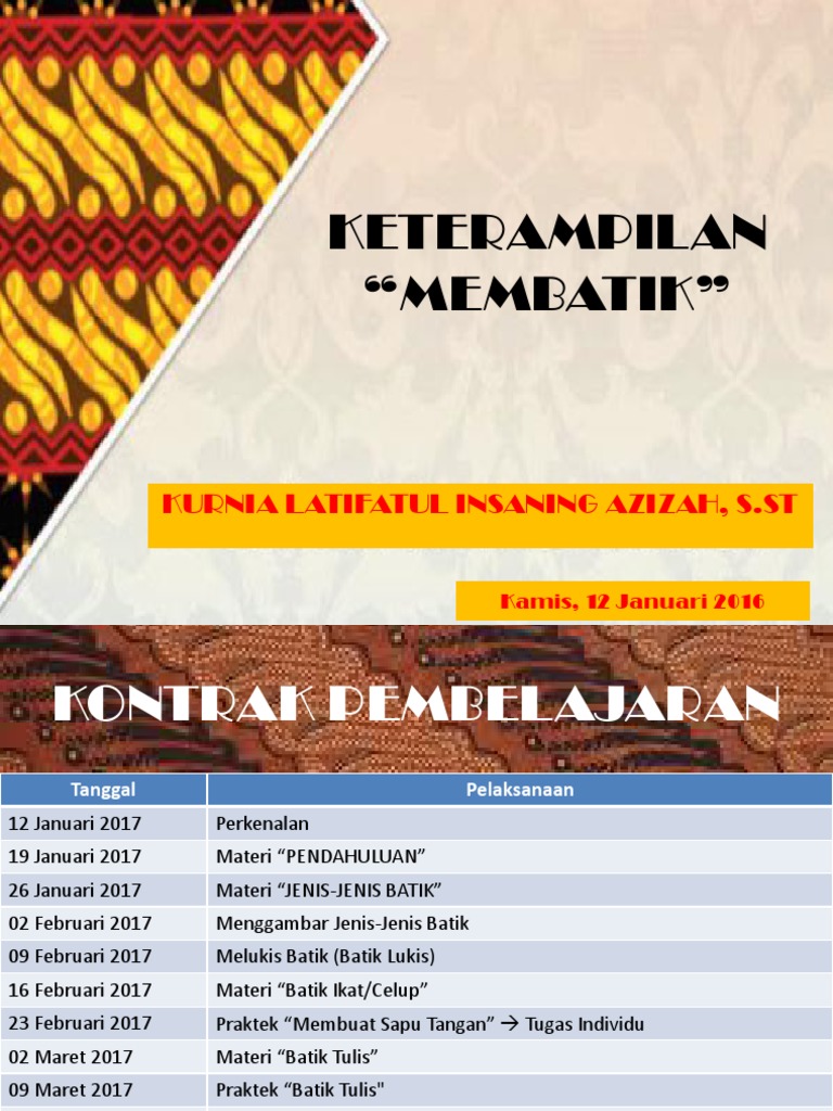 Keterampilan Membatik | PDF