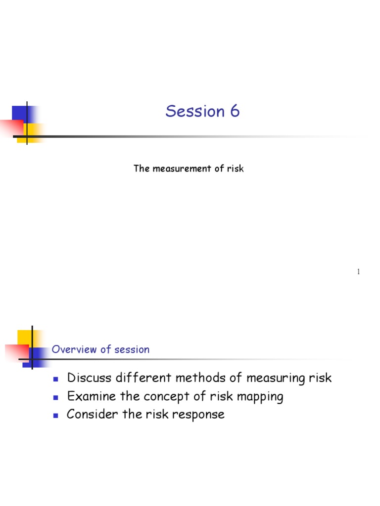 Session 6: The Measurement of Risk | PDF | Risk | Risk Management