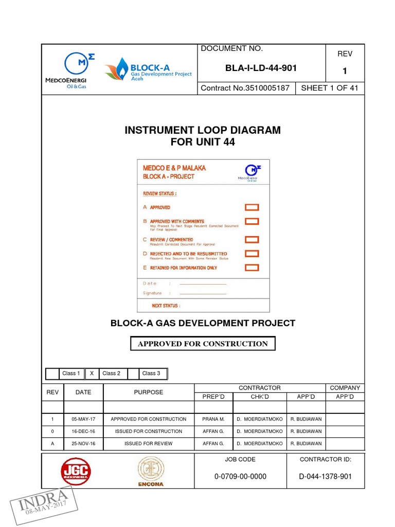 Indra: Instrument Loop Diagram For Unit 44 | PDF | Water | Nature