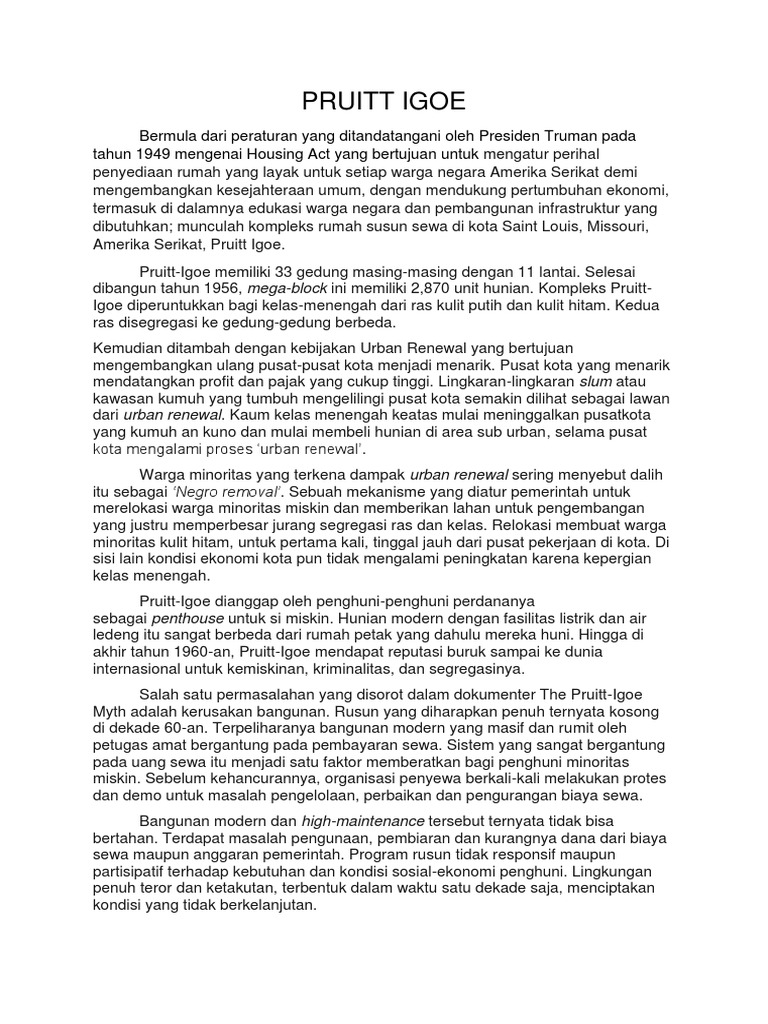 Pruitt Igoe | PDF