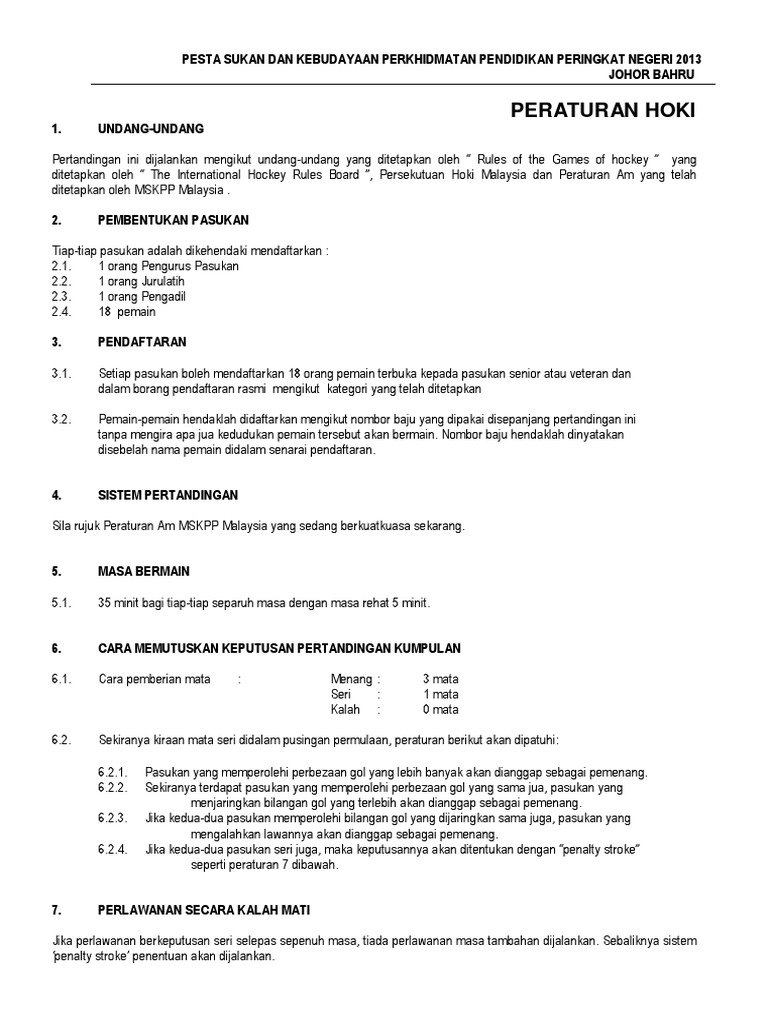 Peraturan Hoki | PDF