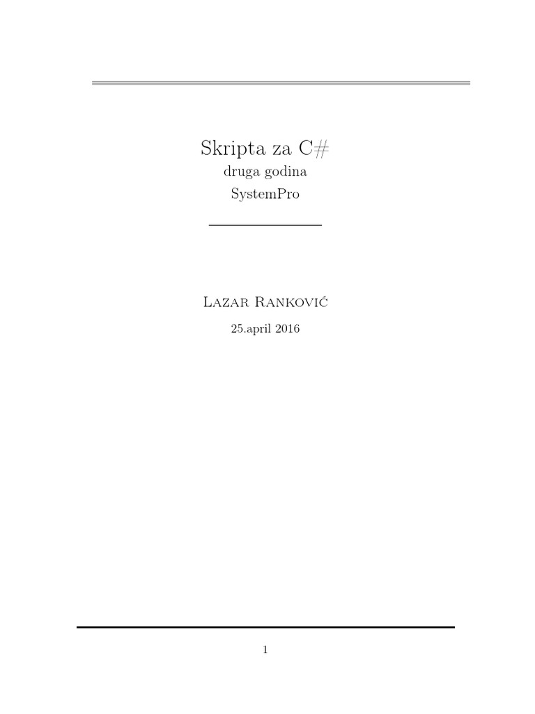 Osnove C Programiranja | PDF