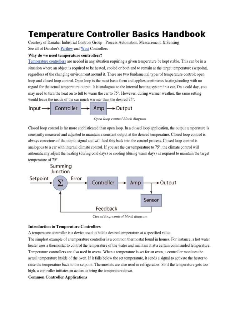 Temperature Controller Basics Handbook: Why Do We Need Temperature ...