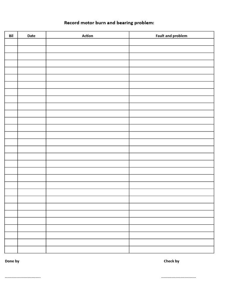 Motor Burn and Bearing Issue Log | PDF | Technology & Engineering