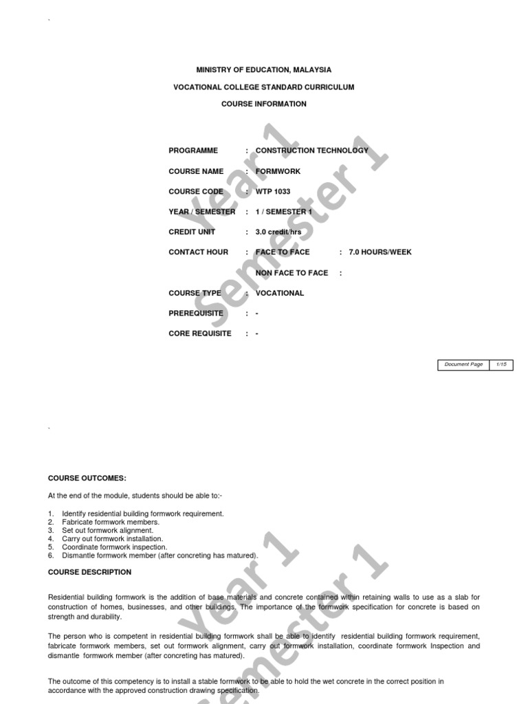 FORMWORK | PDF | Specification (Technical Standard) | Drawing