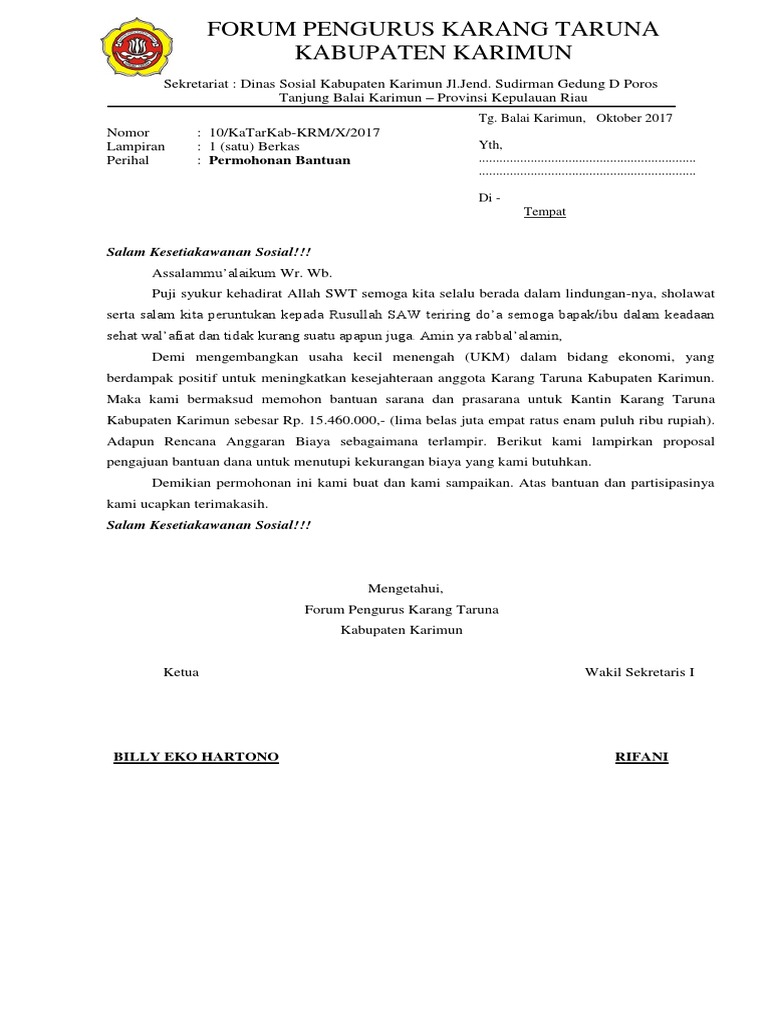 Proposal Katar Kantin Katar | PDF