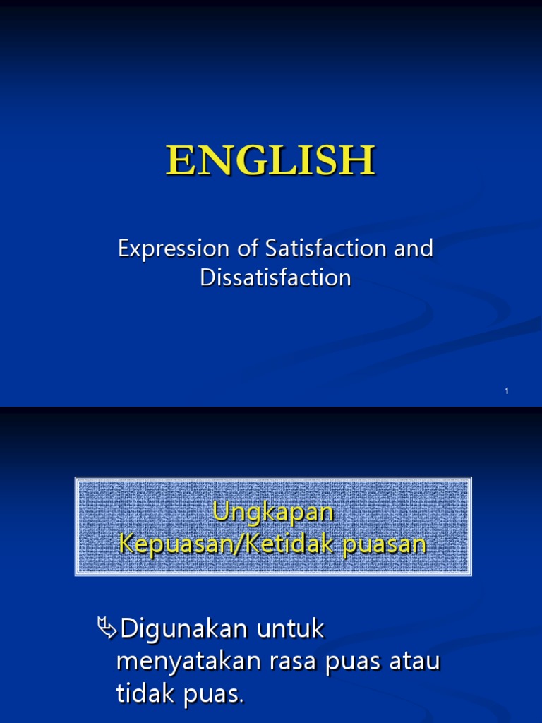Expressions of Satisfaction and Dissatisfaction | PDF | Adjective