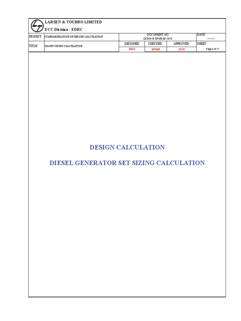 Design Calculation: Larsen & Toubro Limited ECC Division - EDRC | PDF ...