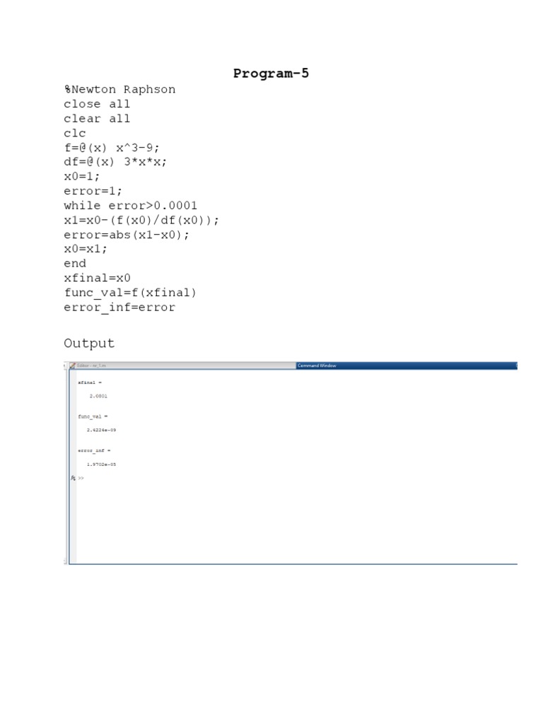 Newton Raphson Codes | PDF