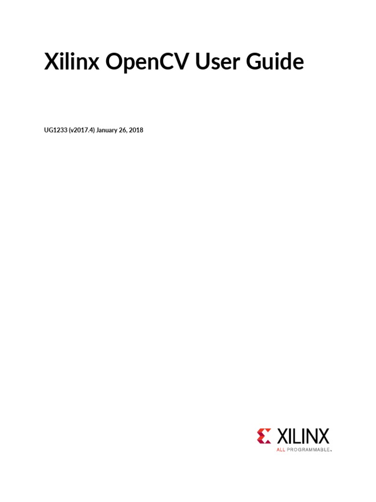 Ug1233 Xilinx Opencv User Guide Pdf Pdf Library Computing Integrated Development Environment