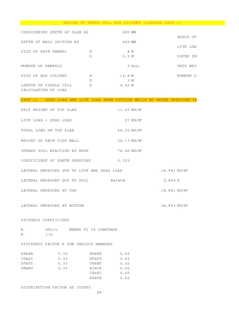 Three Cell Box Culvert | PDF