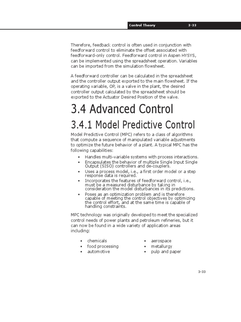 Advanced Process Control-HYSYS | PDF | Control Theory | Fluid Dynamics