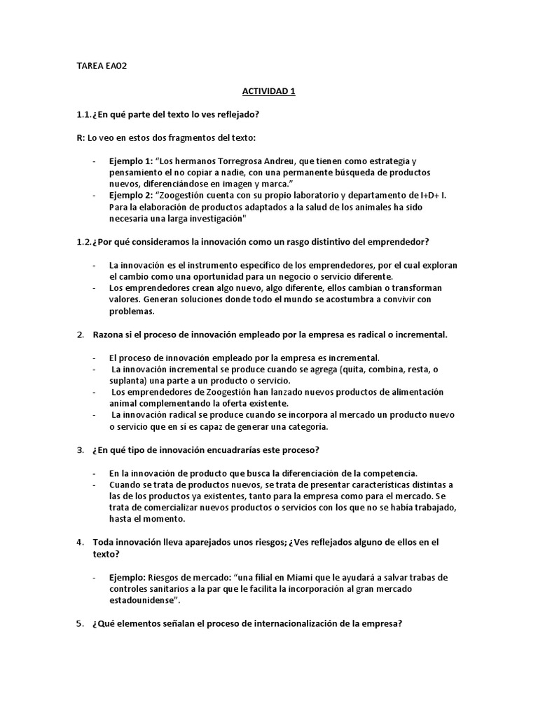 Ea02 Tarea | PDF | Innovación | Producto (Negocio)