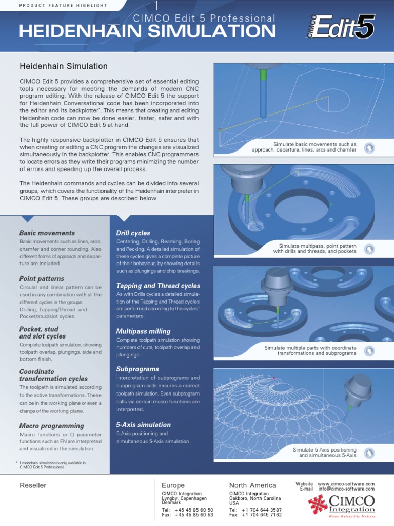 CIMCO Edit 5 Heidenhain Backplot Support, Letter | PDF | Numerical ...