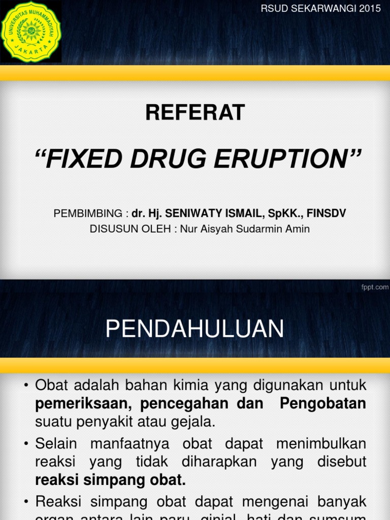 Fixed Drug Eruption | PDF | Pengembangan Diri | Sains & Matematika