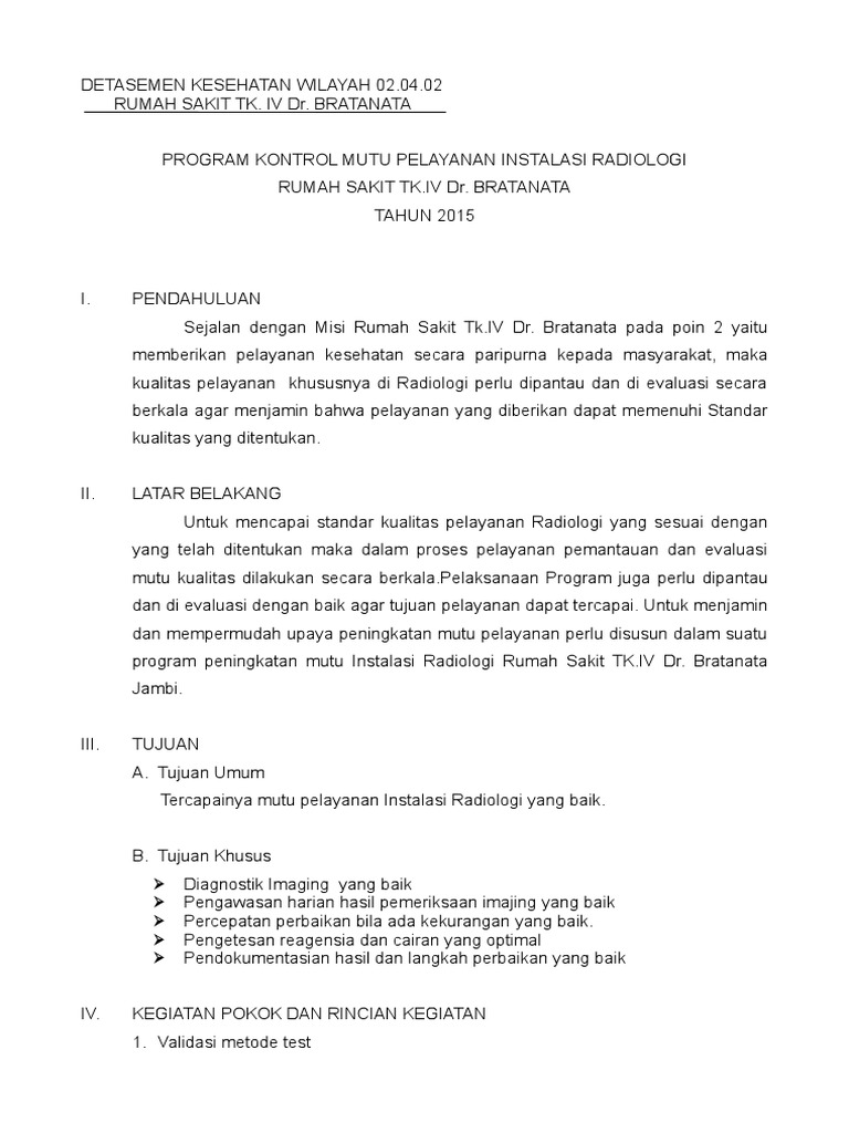 Program Kontrol Mutu Radiologi Baru | PDF | Teknologi & Rekayasa