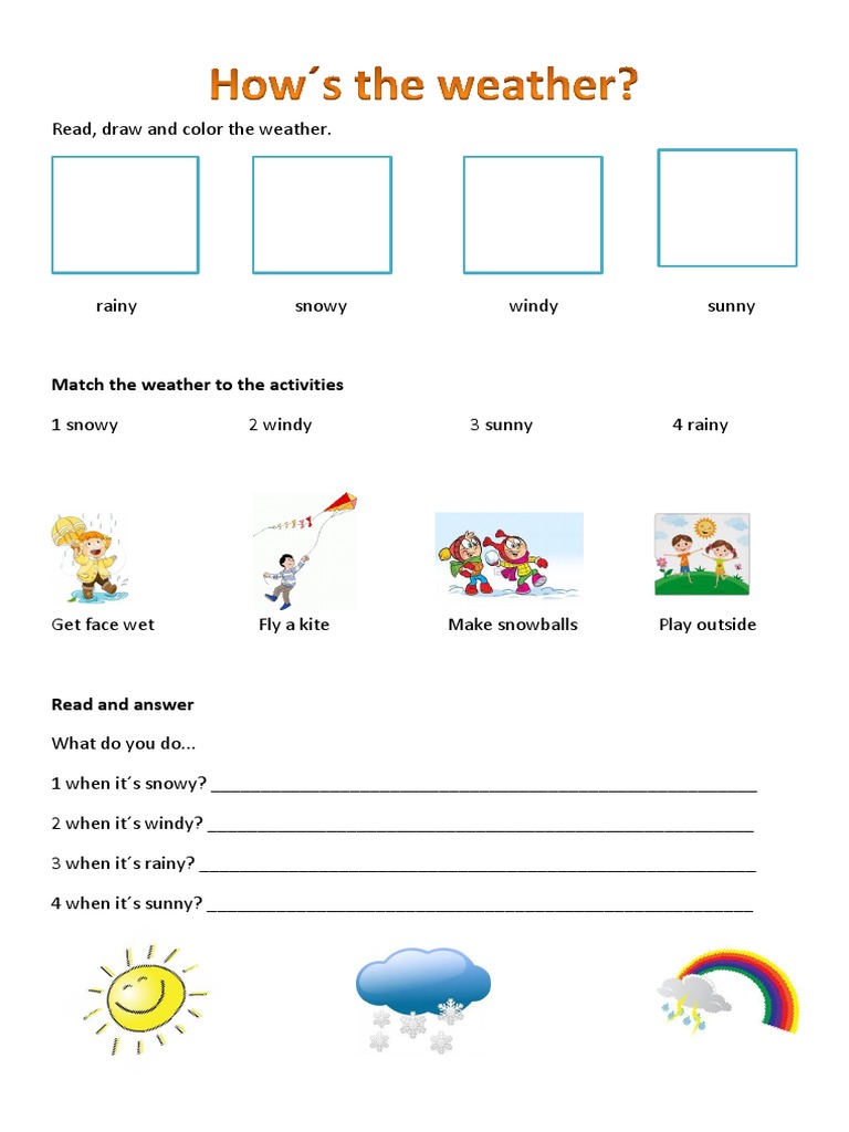 How Is The Weather Activities | PDF