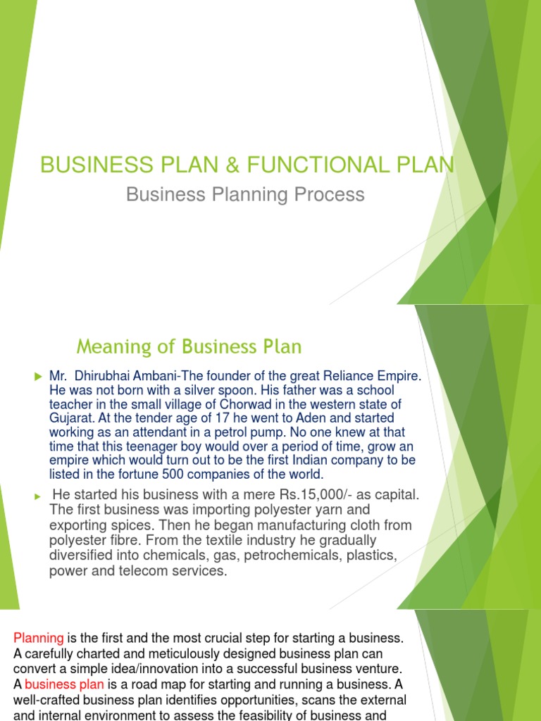 Business Plan & Functional Plan-lecture-II | PDF | Feasibility Study ...