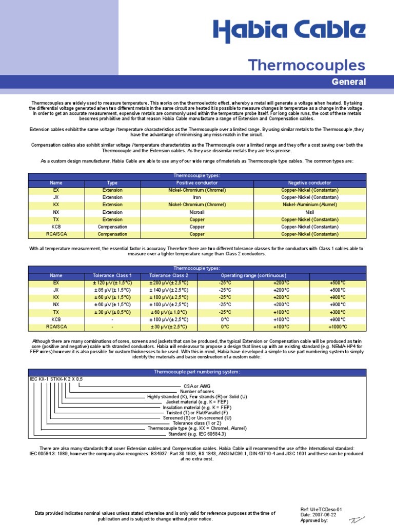 Thermocouples General | PDF