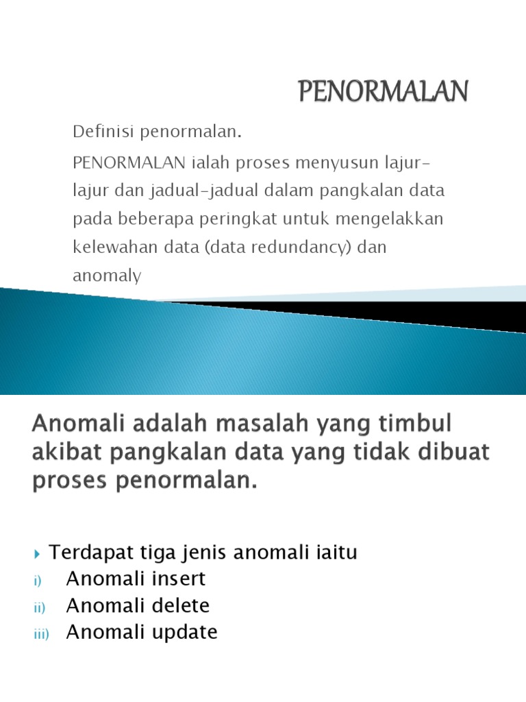 Penormalan Notes | PDF