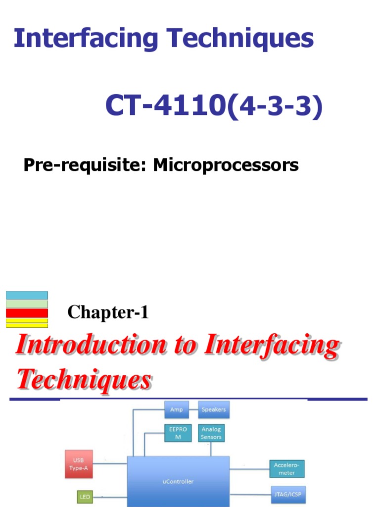 Interfacing Techniques 4-3-3) : Pre-Requisite: Microprocessors | PDF ... Interfacing Techniques 4-3-3) : Pre-Requisite: Microprocessors | PDF ...