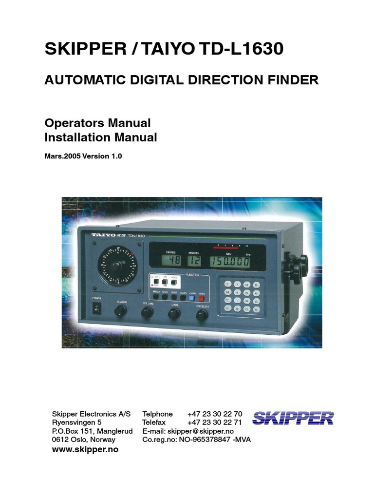 TD-L1630 Instruction Manual | PDF | Coaxial Cable | Electrical Connector