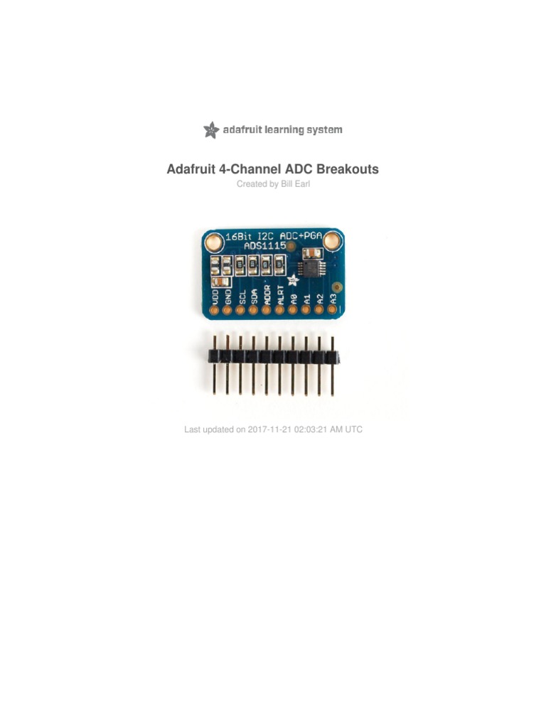 Adafruit 4 Channel Adc Breakouts | PDF | Analog To Digital Converter ...