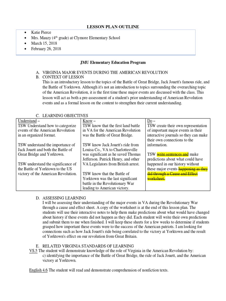 434 Lesson Plan Revised | PDF | Reading Comprehension | Cognitive Science